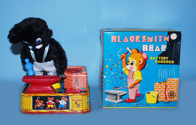 SON A1 Toys Blacksmith Bear - Antique Toys Library