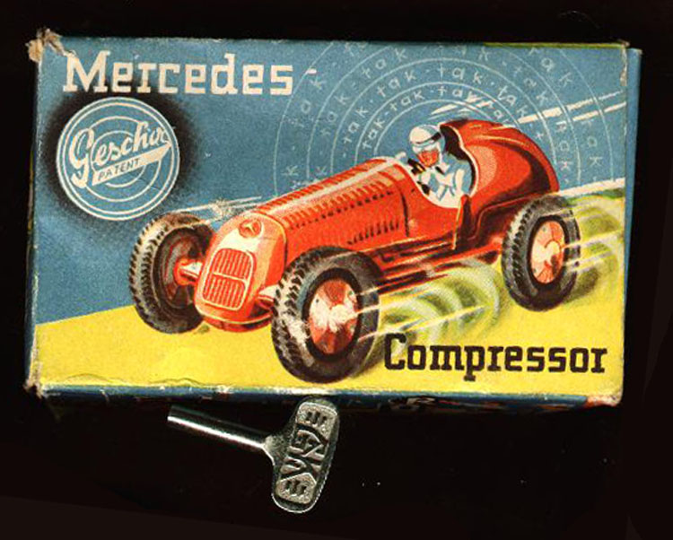 Gescha Mercedes Race Car - Antique Toys Library