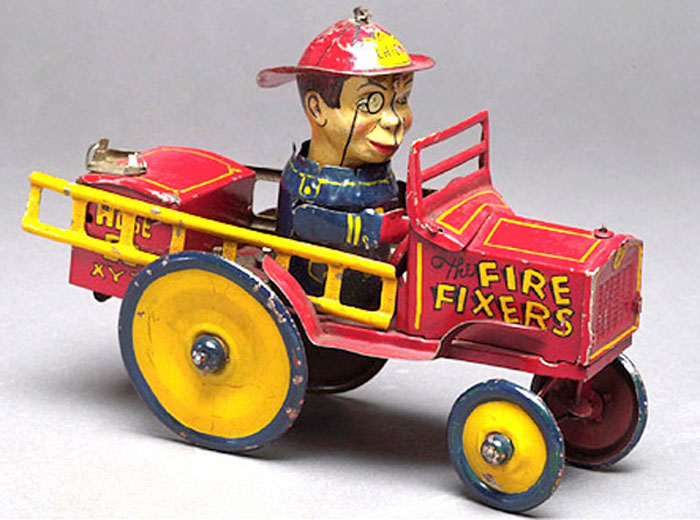 Marx Charlie McCarthy Fire Fixers Crazy Car - Antique Toys Library