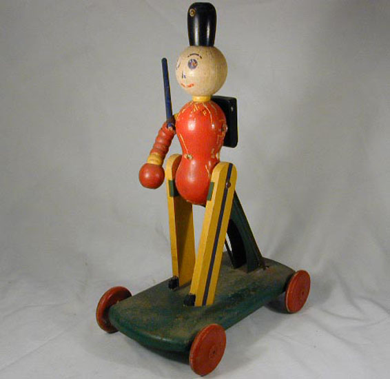 Ted Toy Drum Major Pull Toy - Antique Toys Library