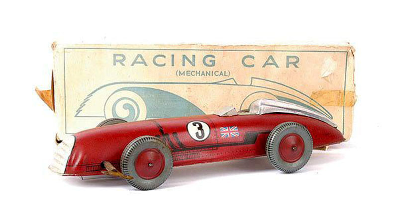 Chad Valley Racing Car No. 3 - Antique Toys Library