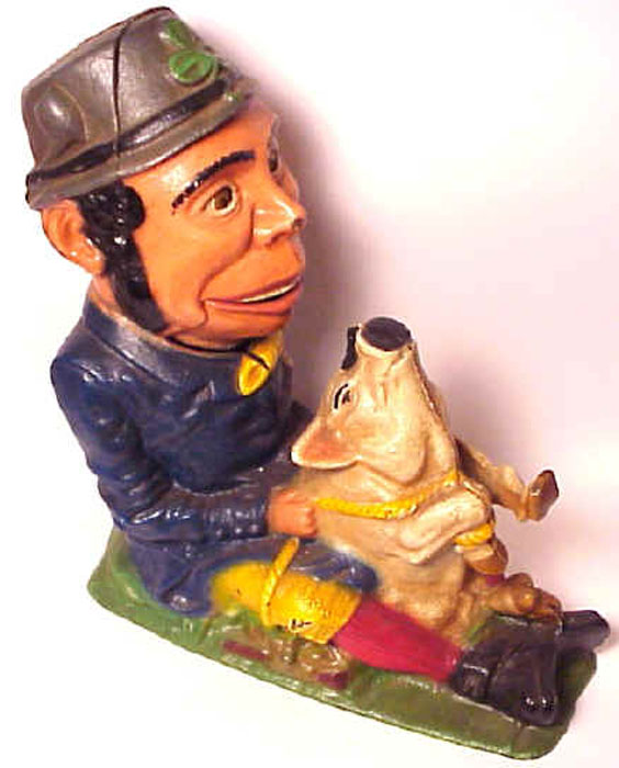 John Wright Foundry Paddy & Pig Book of Knowledge Bank - Antique Toys ...