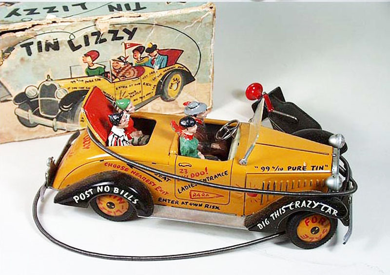 Arnold Tin Lizzy Car Cable Controlled No. 4900 - Antique Toys Library