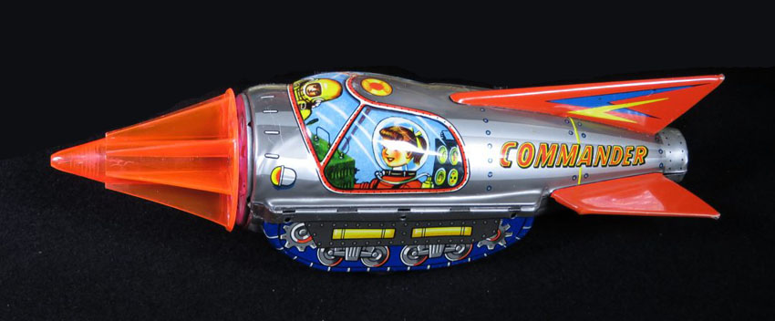 Yoshiya KO Space Commander Vehicle Atomic Robot Rocket Toy - Antique ...