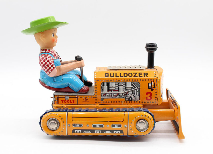 Daiya Smoking Bulldozer - Antique Toys Library
