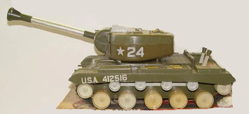 Remco Light Bulldog Tank 1950's - Antique Toys Library
