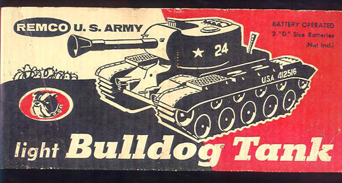 Remco Light Bulldog Tank 1950's - Antique Toys Library
