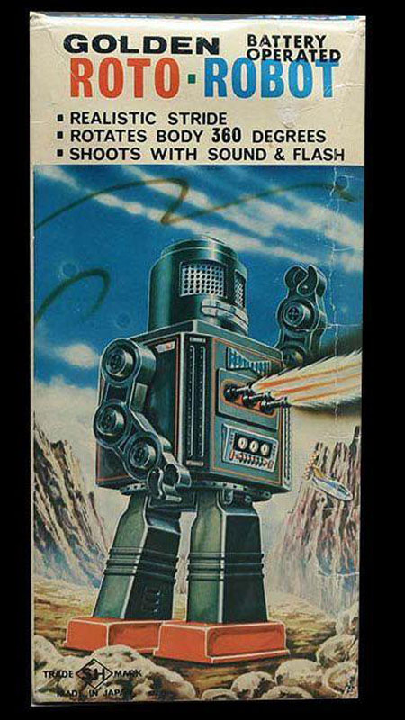 Horikawa S.H Golden Roto Robot Toy - Antique Toys Library